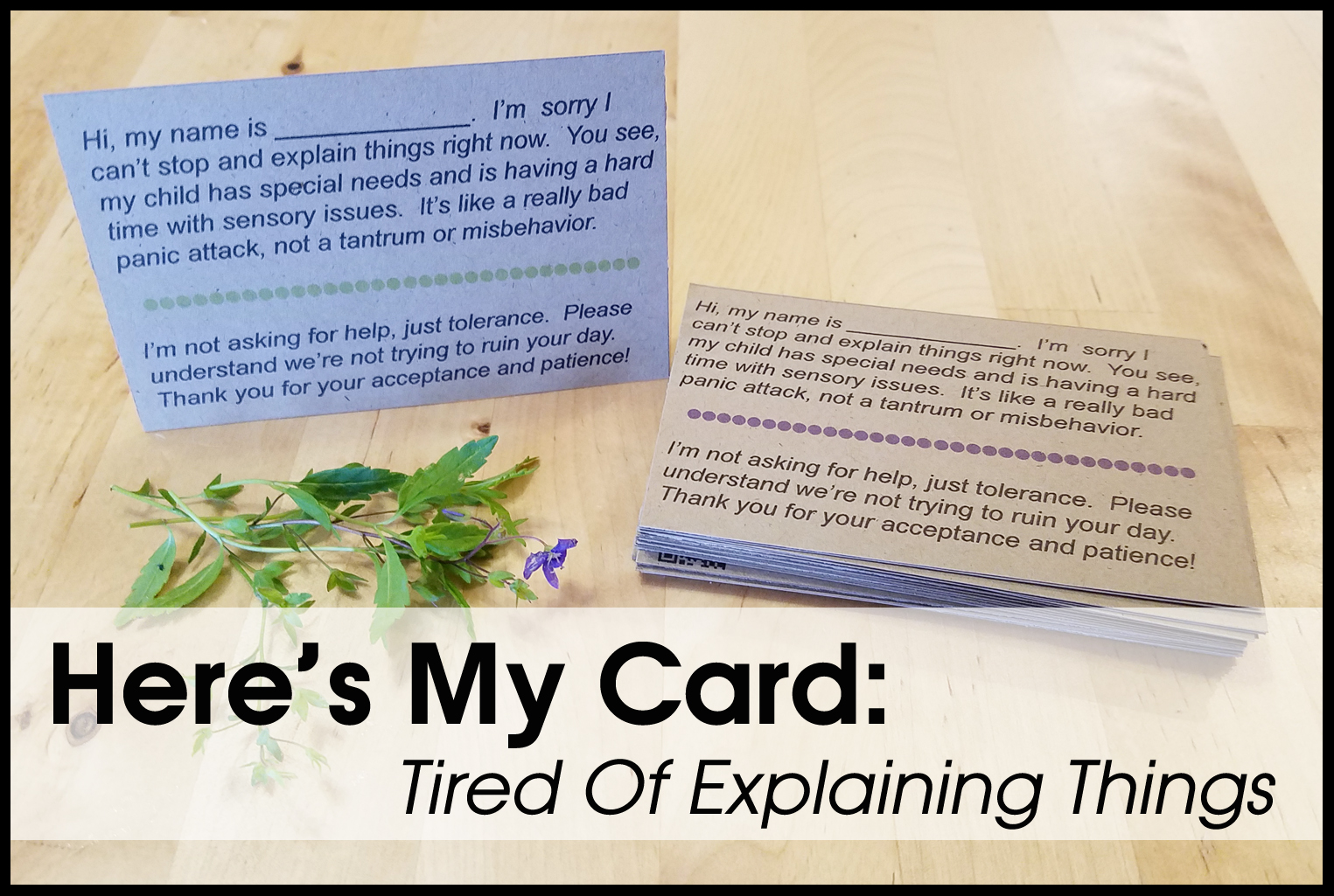 Here’s My Card – Homeschooling2e